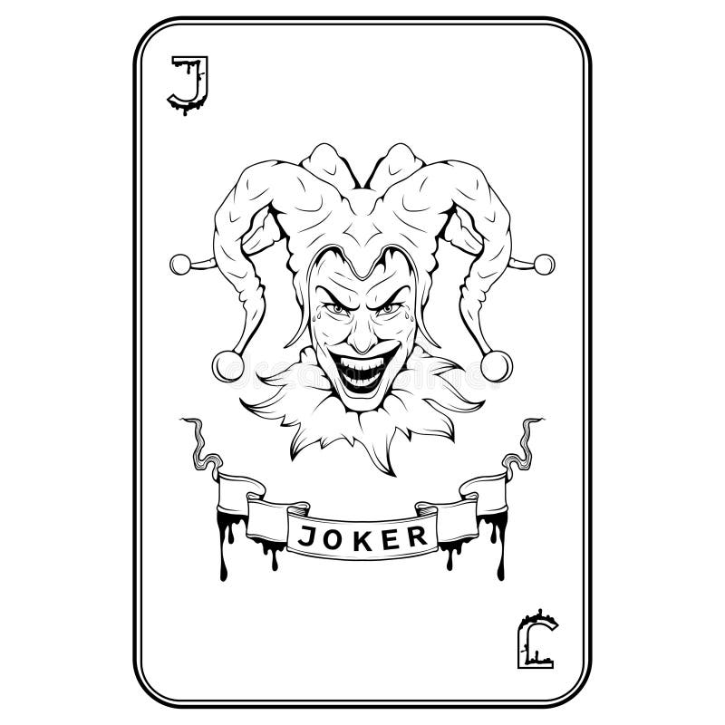Joker Playing Card. Vector of Jolly Joker Face Stock Vector ...