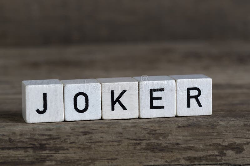 Joker. the Cubes Form the Word Joker Stock Image - Image of game ...