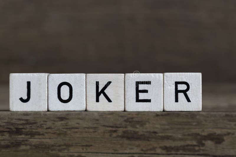 Joker. the Cubes Form the Word Joker Stock Image - Image of game ...
