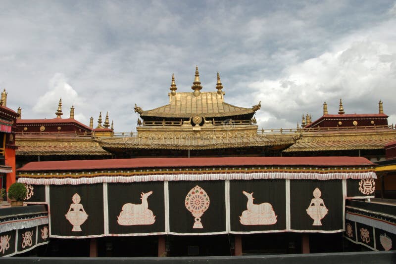 Jokhang Temple in Lhasa, Tibet Stock Image - Image of plateau, scenery ...