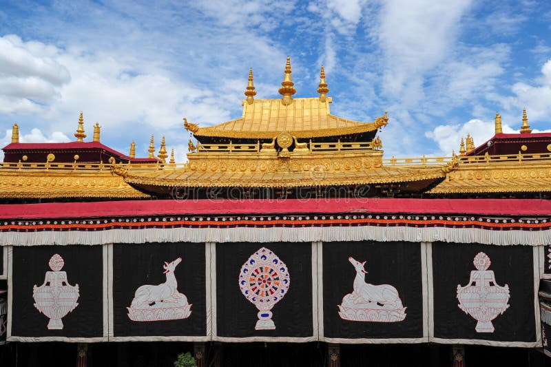 Jokhang temple stock image. Image of faith, buddha, architecture - 73745541