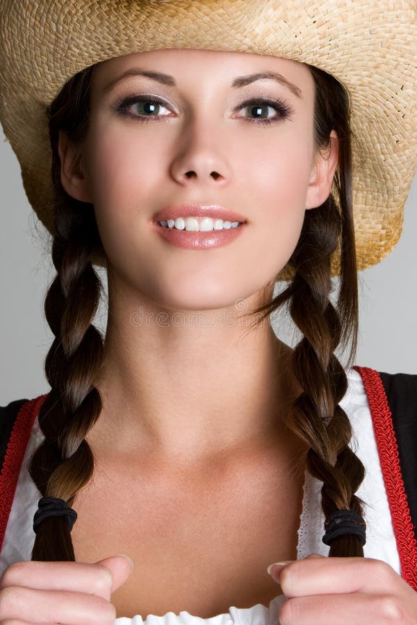 Jolie Cow Girl Photo Stock Image Du Assez Sourire Visage 7112898