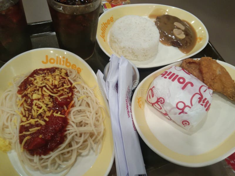 Jollibee and food editorial stock image. Image of supper - 233144979