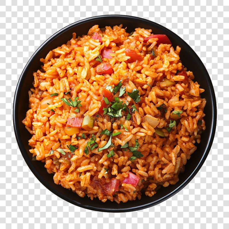 Jollof Rice West African Dish - Nigerian Traditional Food Stock Vector ...