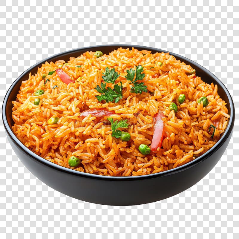 Jollof Rice West African Dish - Nigerian Traditional Food Stock Vector ...