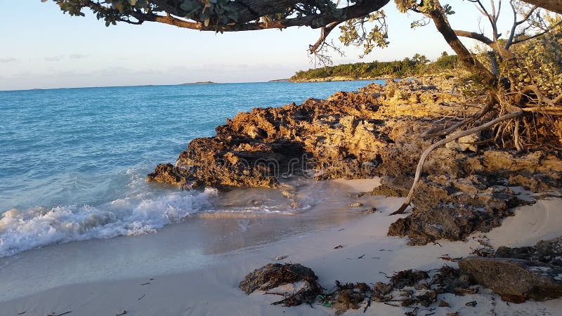 Jolly Hall Beach stock image. Image of waves, hall, rocks - 86320665