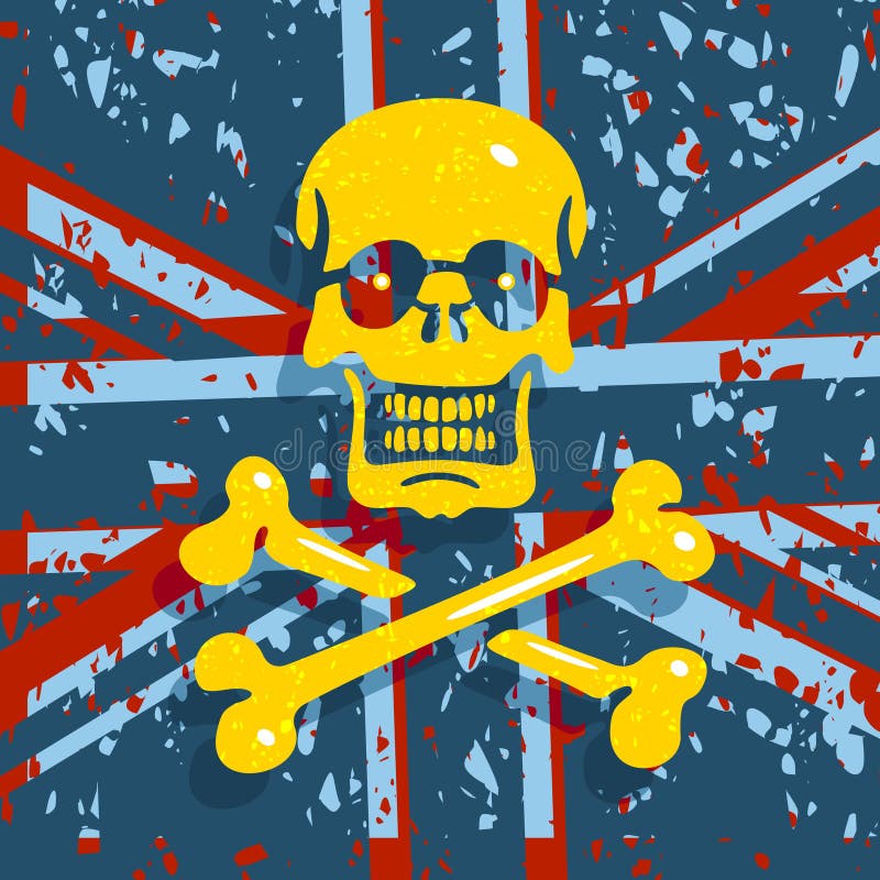 Jolly Roger Flag Background Stock Vector - Illustration of grunge ...