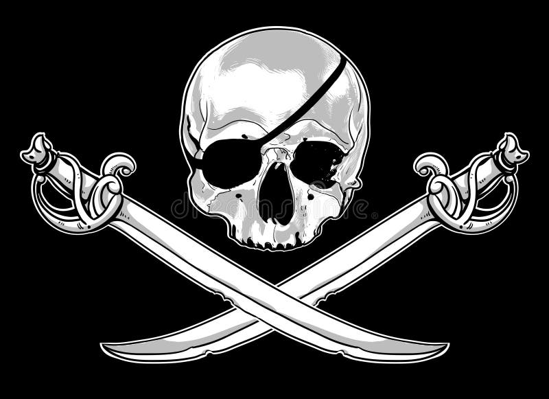 Jolly Roger stock vector. Illustration of cartoons, evil - 41888979