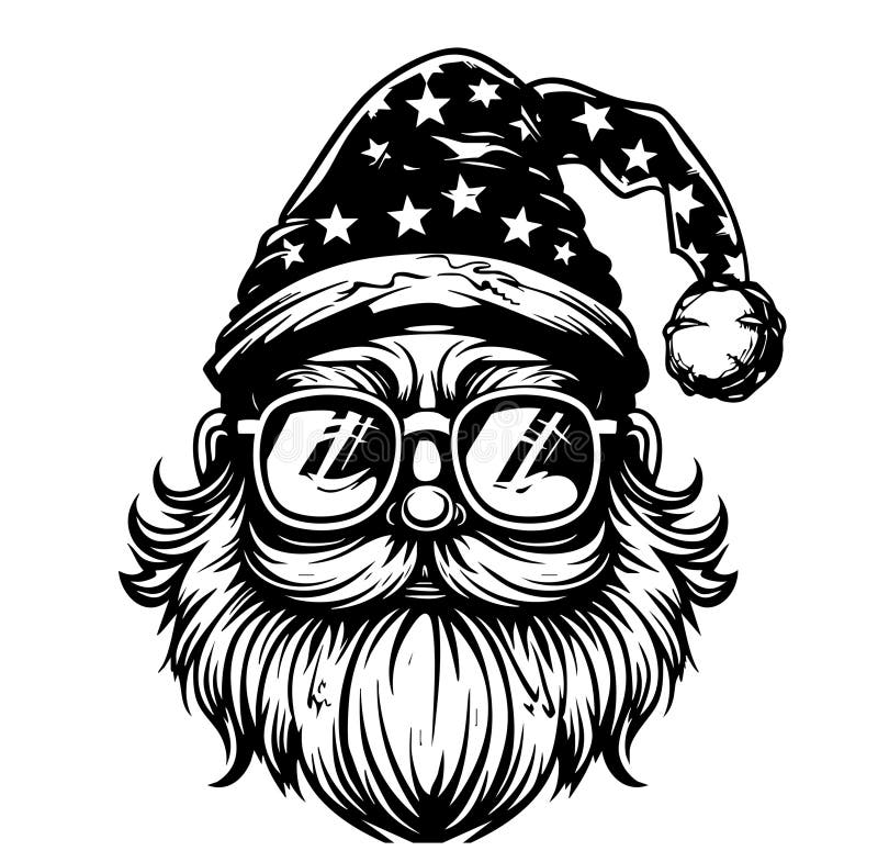 Jolly Santa Claus. Sketch Vector Stock Vector - Illustration of ...