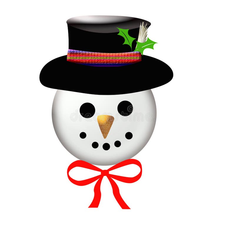 Jolly snowman face stock illustration. Illustration of smile - 11942162