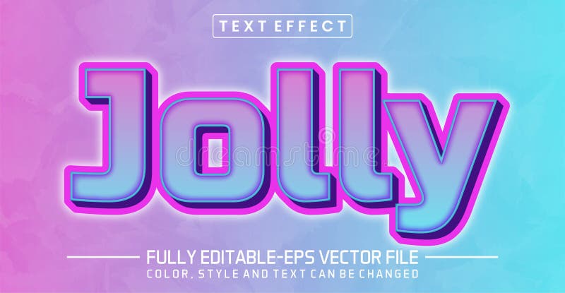 Jolly Text Editable Style Effect Stock Vector - Illustration of vector ...