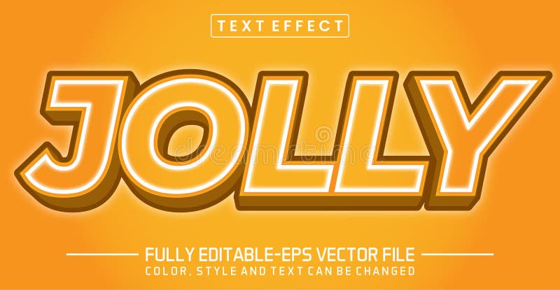 Jolly Text Editable Style Effect Stock Vector - Illustration of bold ...