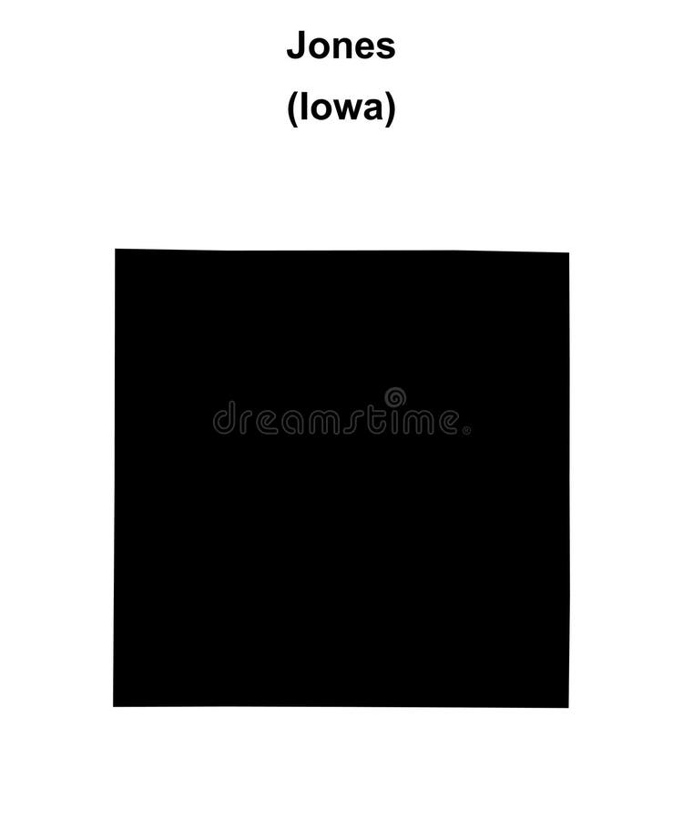 Jones outline map stock vector. Illustration of detailed - 361543711