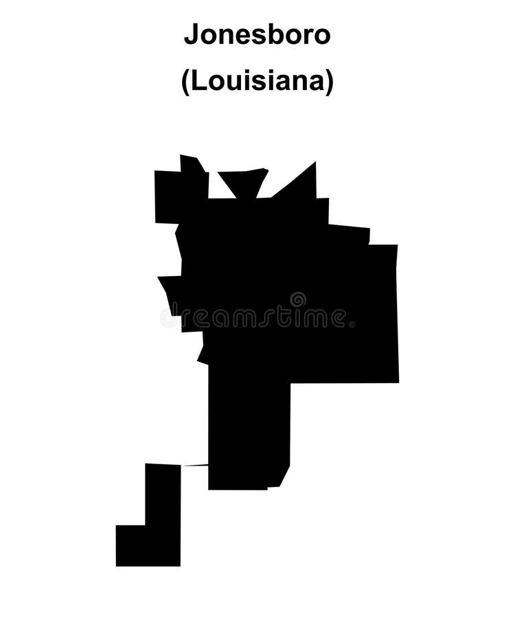 Jonesboro outline map stock vector. Illustration of jonesboro - 387343784