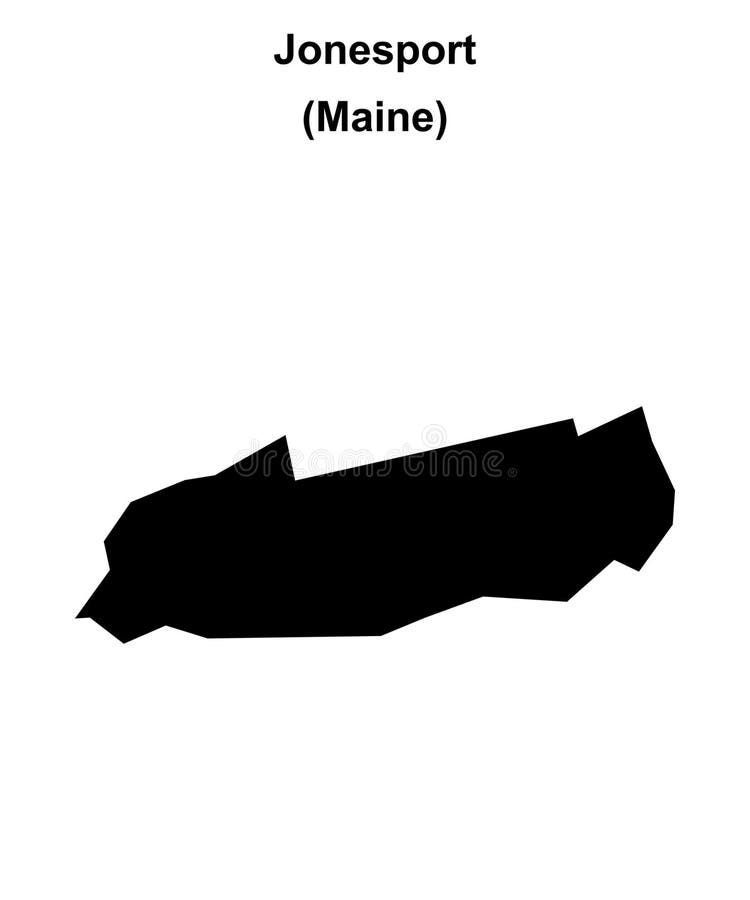 Jonesport Outline Map Stock Illustrations – 1 Jonesport Outline Map ...