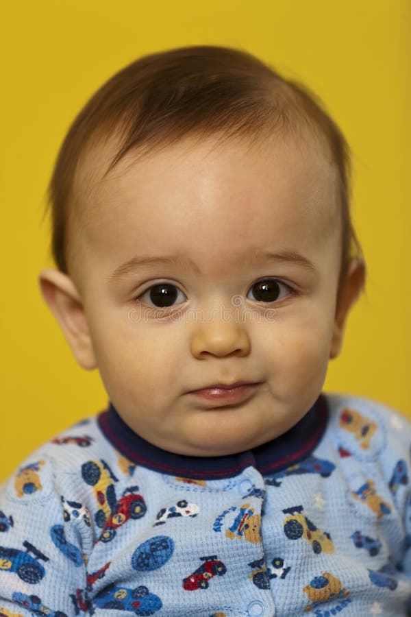 Het Leuke Gezicht Van De Babypeuter Stock Afbeelding - Image of gezicht ...