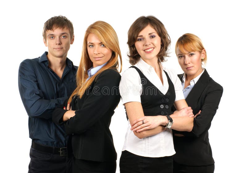 Jonge Businessperson Vier in Formele Kleding Stock Afbeelding - Image ...