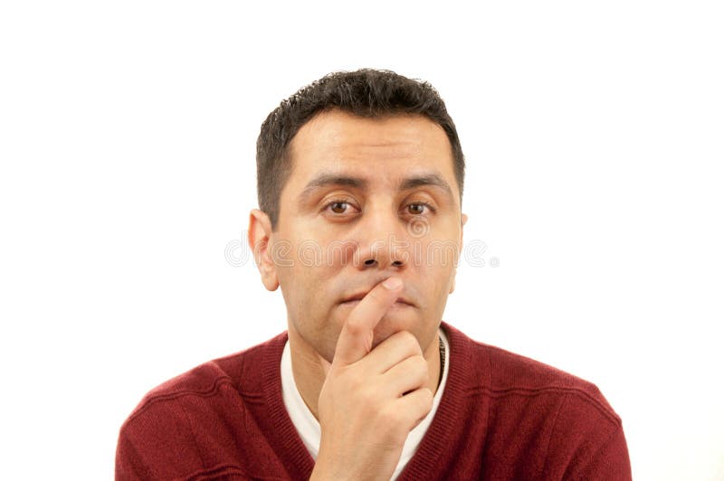 Jonge, Nadenkende En Zelfverzekerde Man Stock Foto - Image of begrip ...