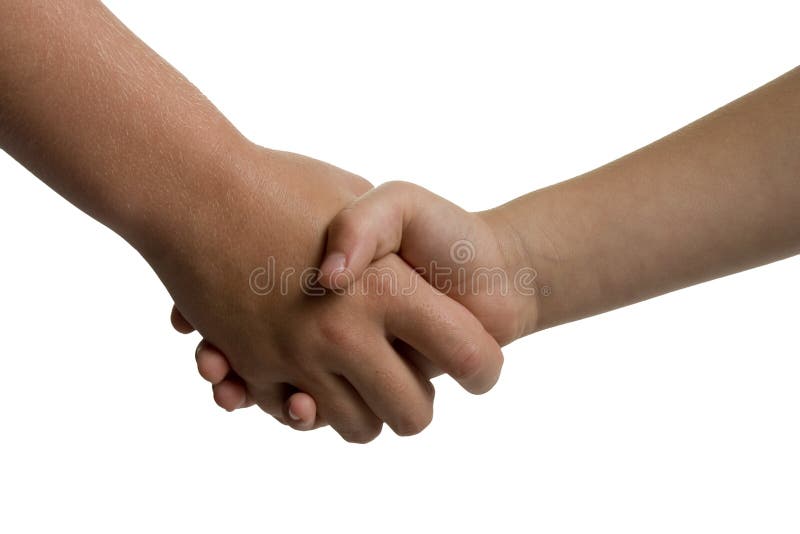 Jonge Kinderen Die Elkaar De Hand Schudden Stock Foto - Image of ...