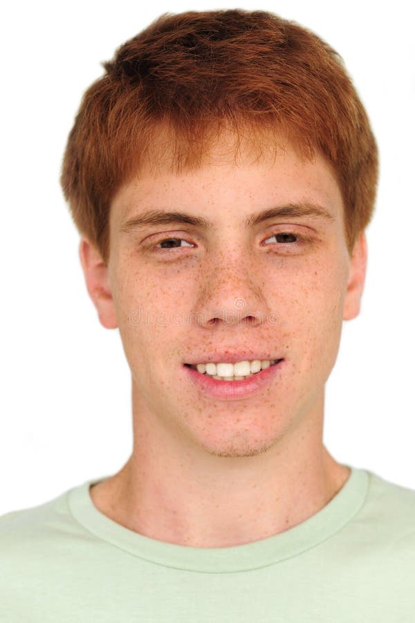 Jonge man met sproeten stock afbeelding. Image of naughty - 19998617