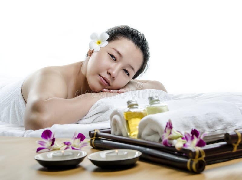 Jonge Volwassene Bij Kuuroordbehandeling Stock Afbeelding - Image of ...