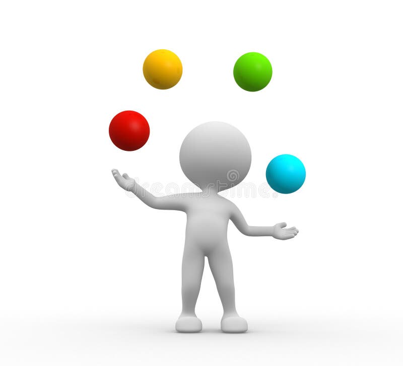 Jongle avec des boules illustration stock. Illustration du agrafe ...