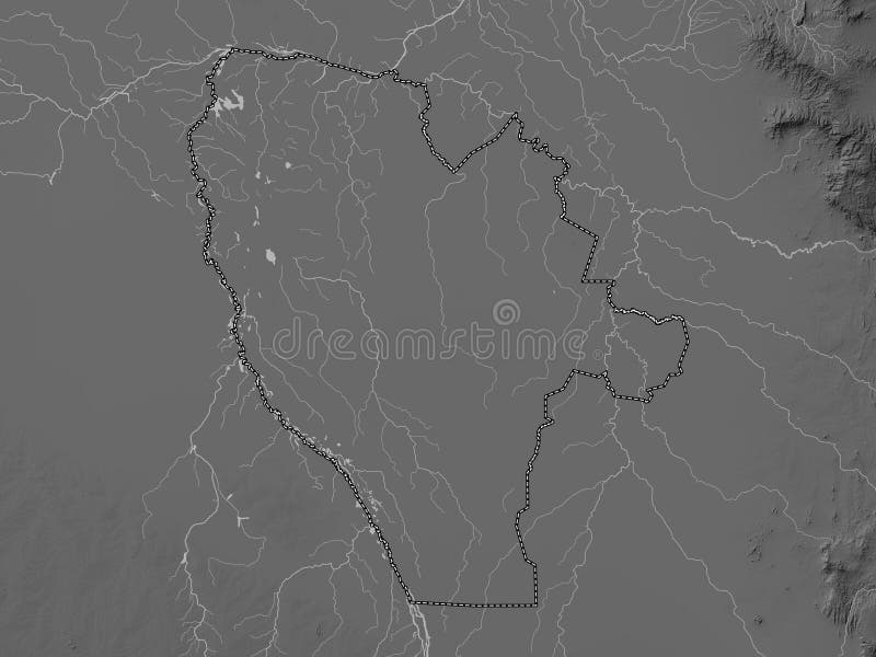 Jonglei, South Sudan. Grayscale. No Legend Stock Illustration ...