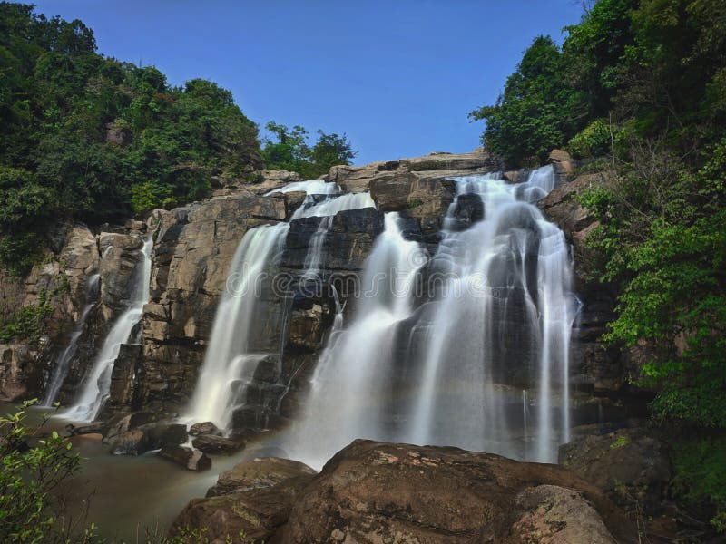 Jonha Waterfalls, Ranchi stock image. Image of river - 260249047