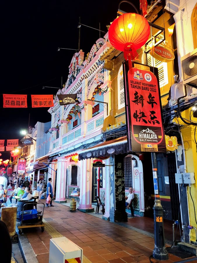 Jonker Walk, Malacca City, Malaysia. Night Time Editorial Photo - Image ...