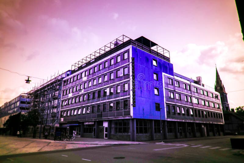 Jonkoping City in UV stock image. Image of texture, urban - 287903829