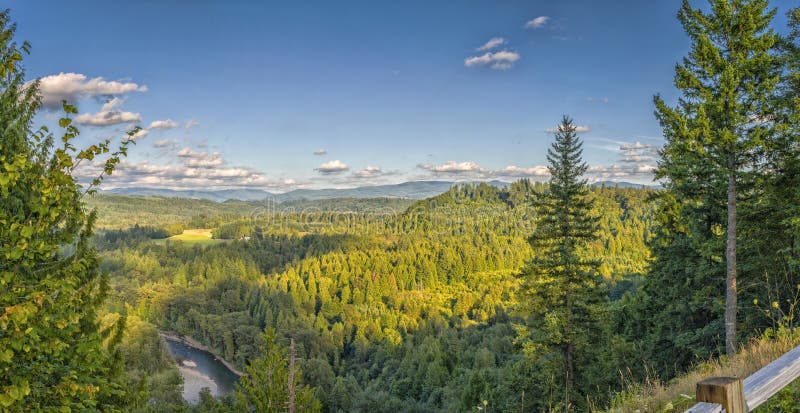Jonsrud Forest and Sandy River Viewpoint Oregon State Stock Image ...