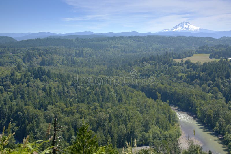 Mt. Hood from Jonsrud Viewpoint Sandy Oregon. Stock Photo - Image of ...