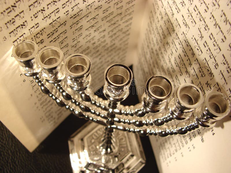 Joods Godsdienstig Symbool Menorah Stock Afbeelding - Image of begrip ...