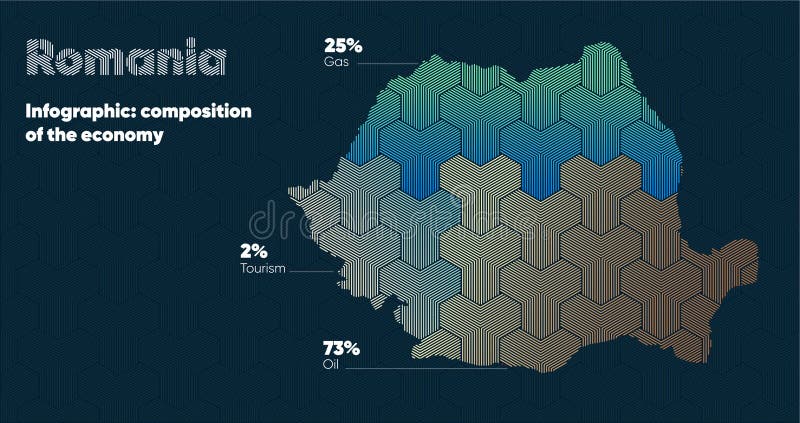 Infographics of Romania Map, Individual Regions Stock Vector ...