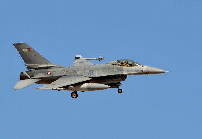 Jordan Air Force F-16 Fighting Falcon Editorial Stock Photo - Image of ...