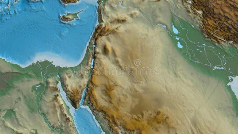 Jordan area. Relief map stock illustration. Illustration of cartography ...