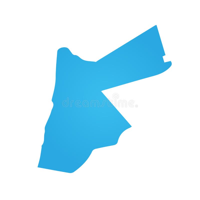 Jordan Blue Low Poly Map with Capital Amman Stock Vector - Illustration ...