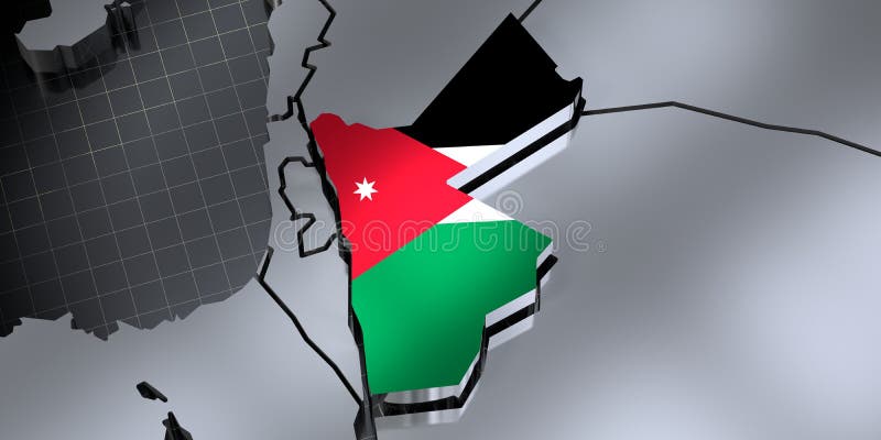 Jordan - borders and flag stock illustration. Illustration of ...