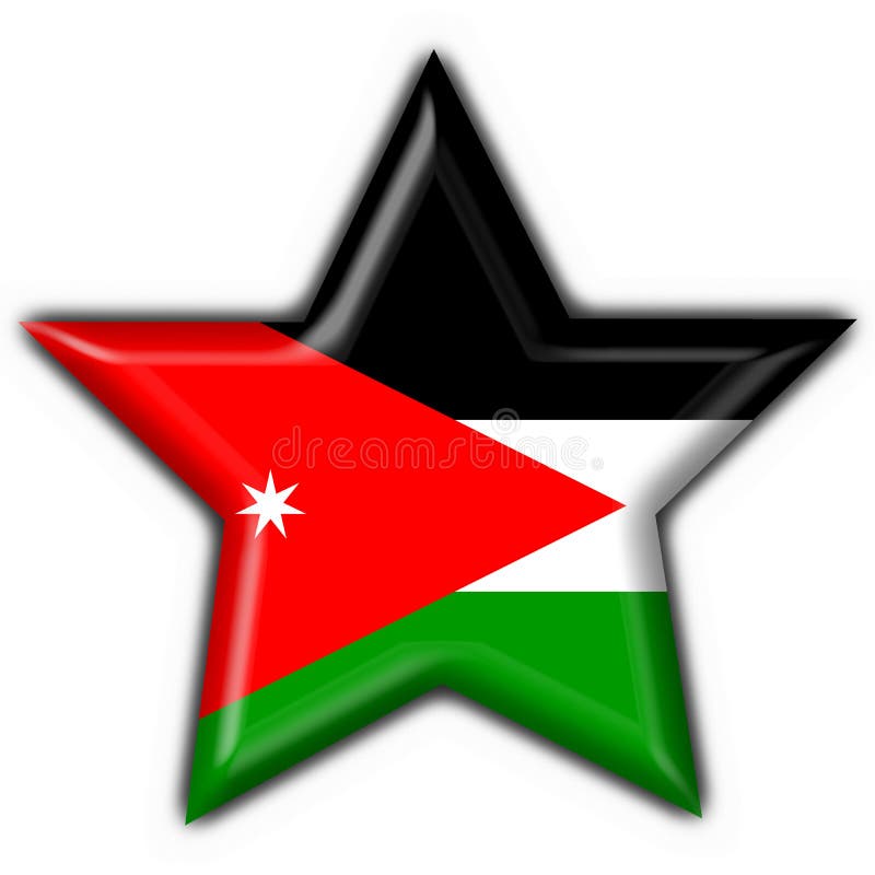 Jordan Button Flag Star Shape Stock Illustration - Illustration of ...