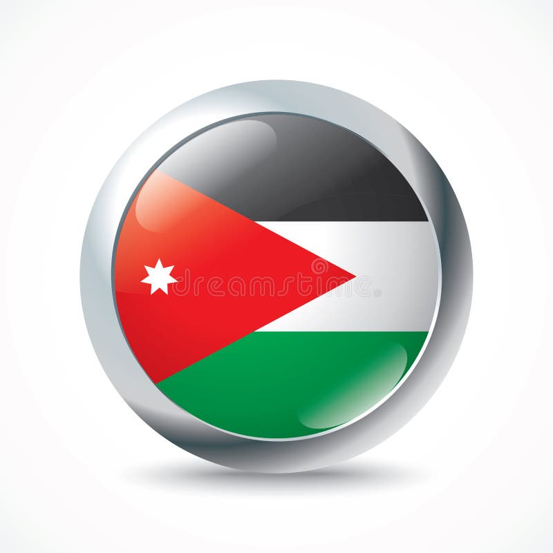Jordan flag button stock vector. Illustration of jordan - 125165903