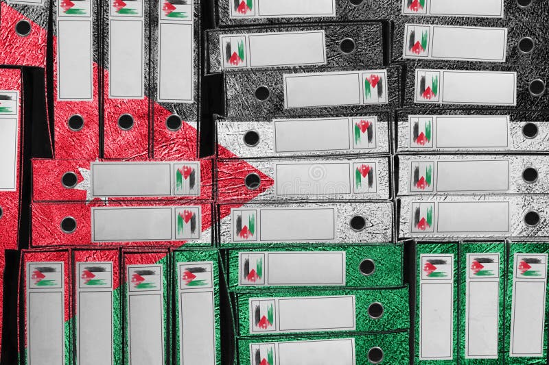Jordan Flag Colors Folder Stack, Bureaucracy and Government ...