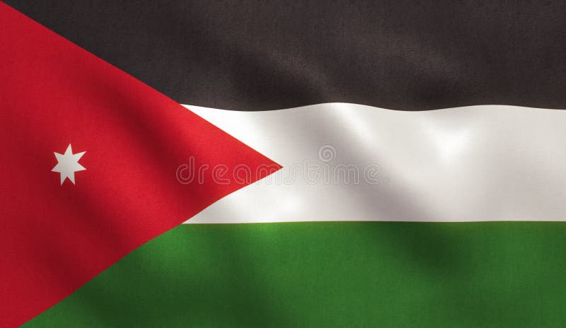 Jordan Flag stock illustration. Illustration of textile - 91683873