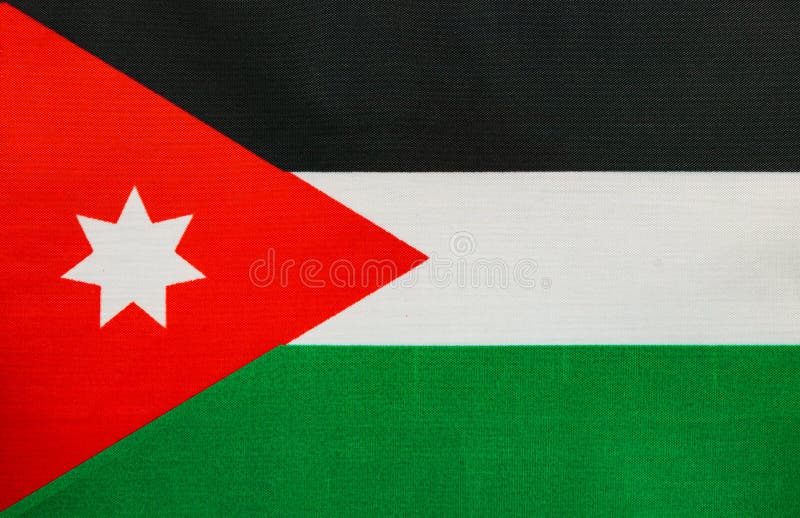 Jordan Flag Displayed Prominently in Vibrant Colors Stock Image - Image ...