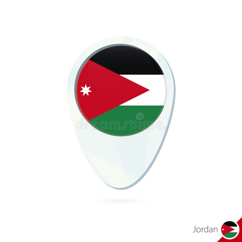 Jordan Flag in an Abstract Ripped Design. Modern Design of the Jordan ...