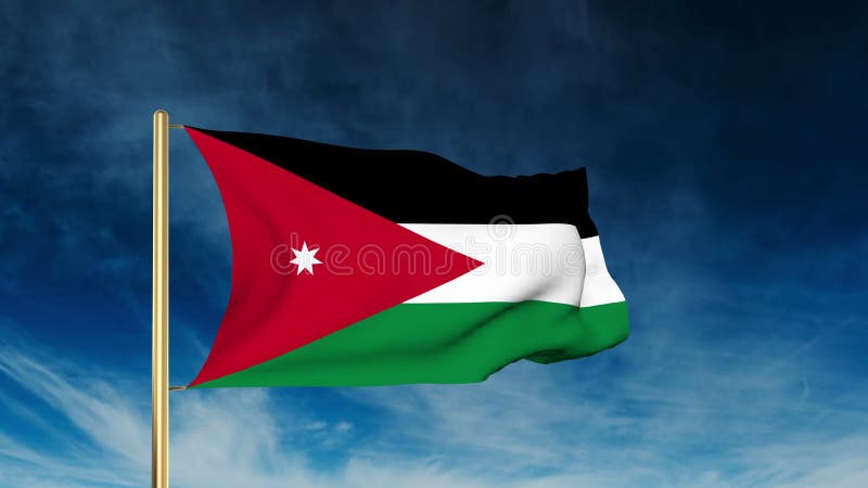 Jordan Flag Slider Style. Waving in the Win with Stock Video - Video of ...