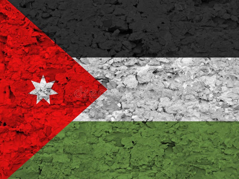 Jordan flag with texture stock image. Image of design - 392112627