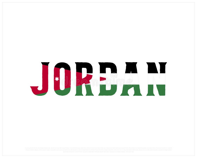 JORDAN Flag Typography with Flag Typography Stock Vector - Illustration ...