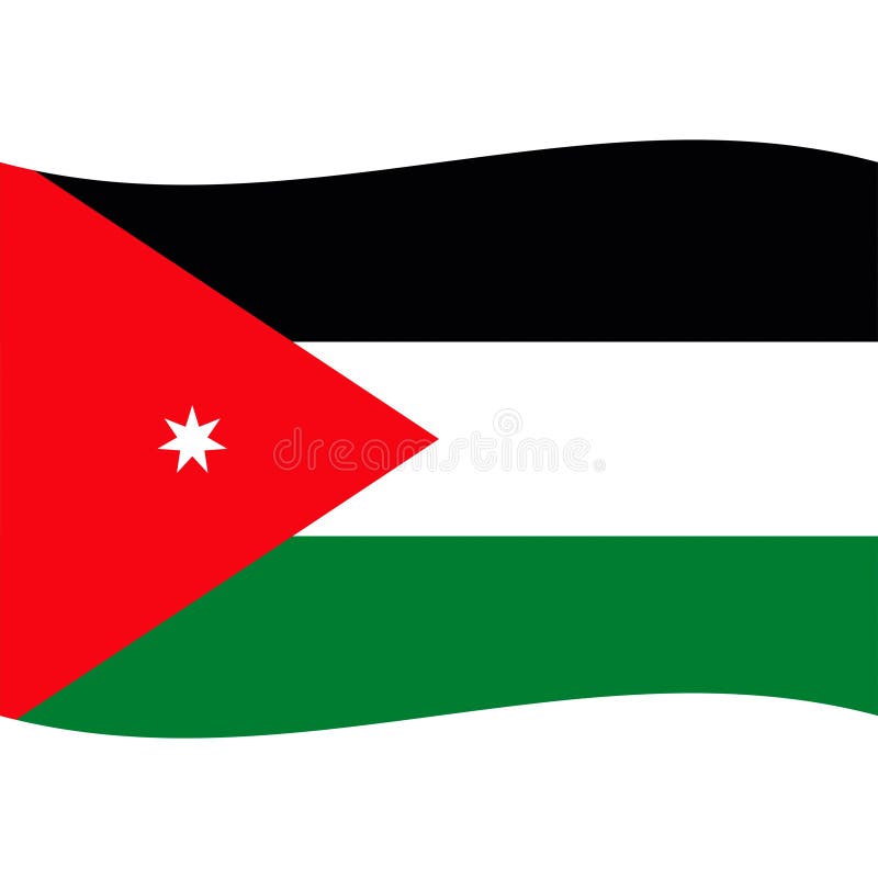 Jordan Flag Vector Isolated 2 Stock Vector - Illustration of color ...