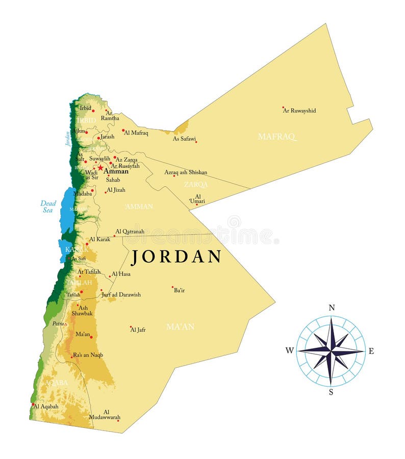 Dead Sea Physical Map