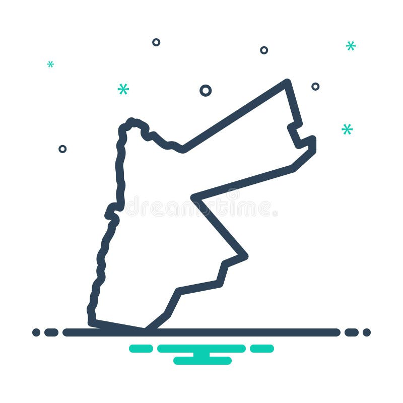 Mix Icon for Jordan, Map and Country Stock Vector - Illustration of ...